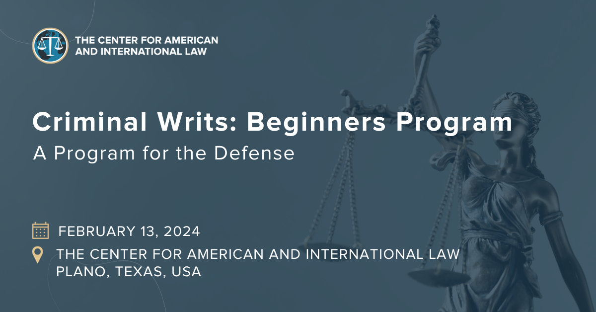 Criminal Writs - Beginners Program