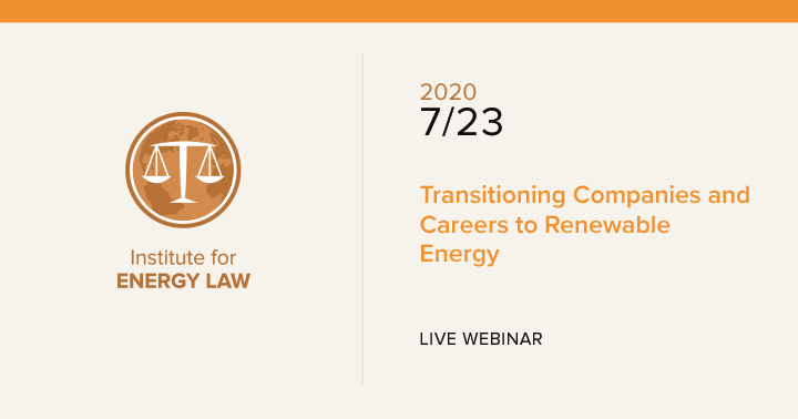 Transitioning Companies and Careers to Renewable Energy Transitioning Companies and Careers to Renewable Energy