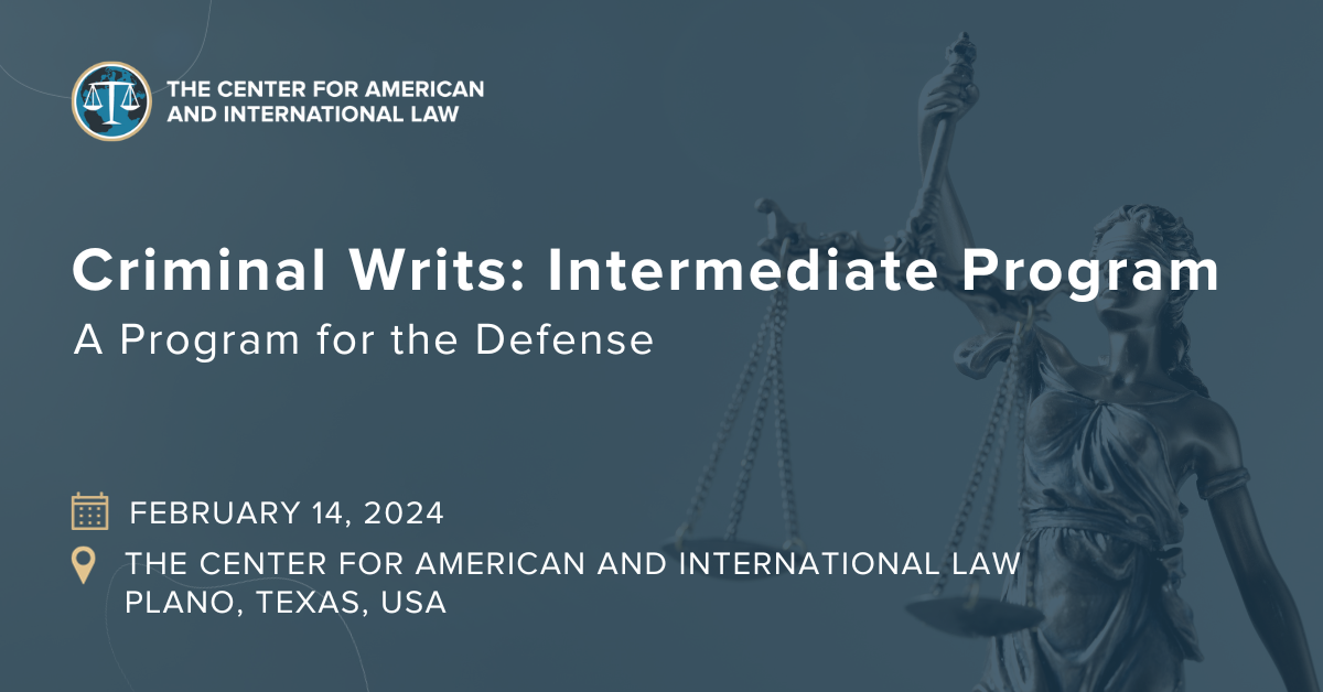 Criminal Writs - Intermediate Program