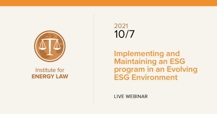 Implementing and Maintaining an ESG program in an Evolving ESG Environment