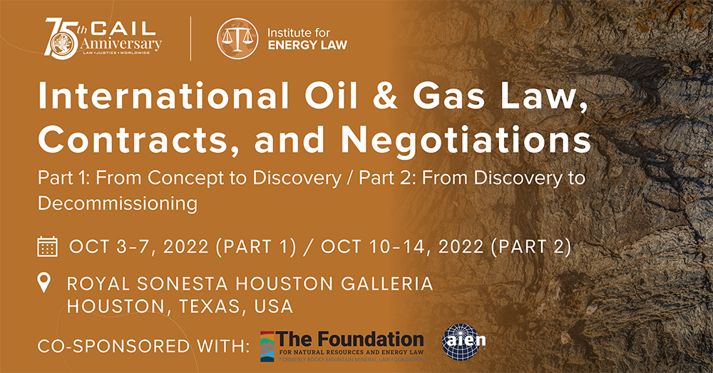 International Oil & Gas Law, Contracts, and Negotiations - Part 1
