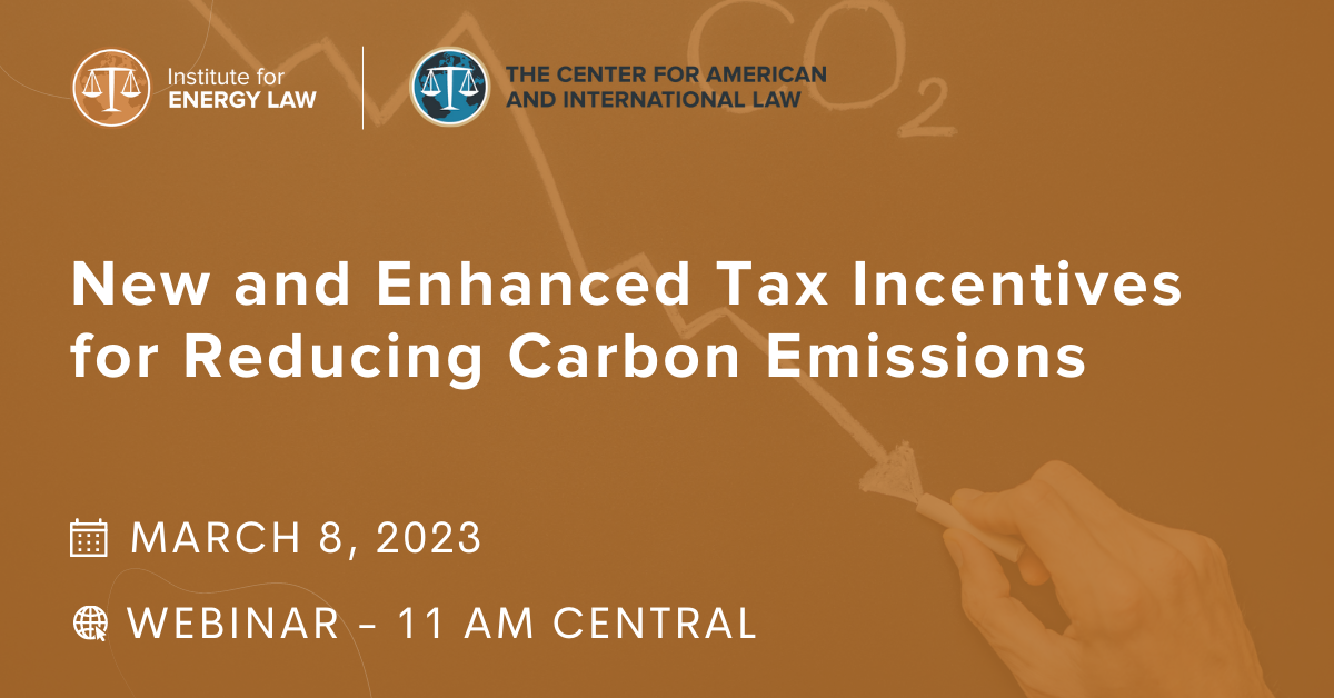 New and Enhanced Tax Incentives for Reducing Carbon Emissions