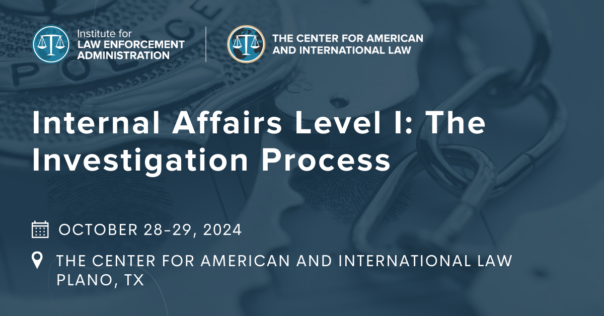 Internal Affairs One: The Investigative Process