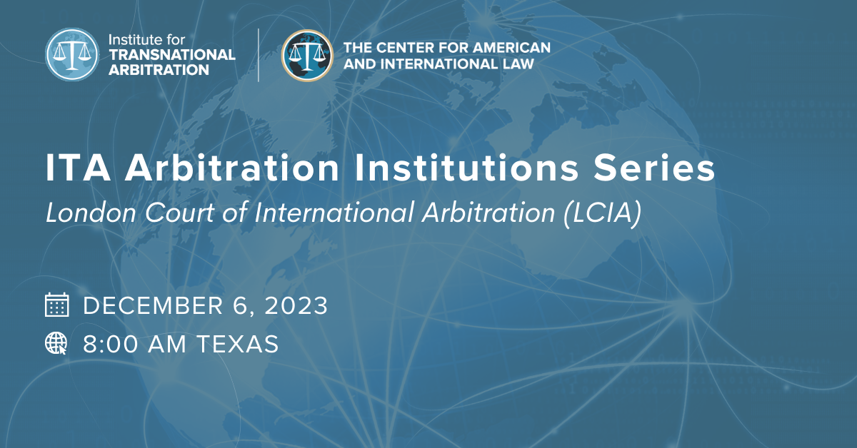 ITA Arbitration Institutions Series