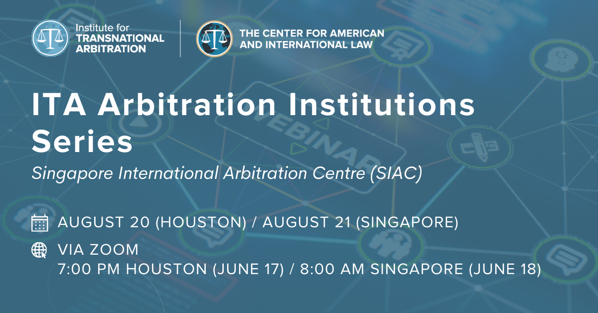 ITA Arbitration Institutions Series